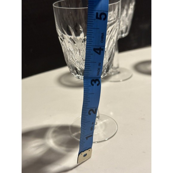 Unmarked | Dining | Vtg Cut Crystal Wine Glasses Hexagon Stem 5 Set Of ...